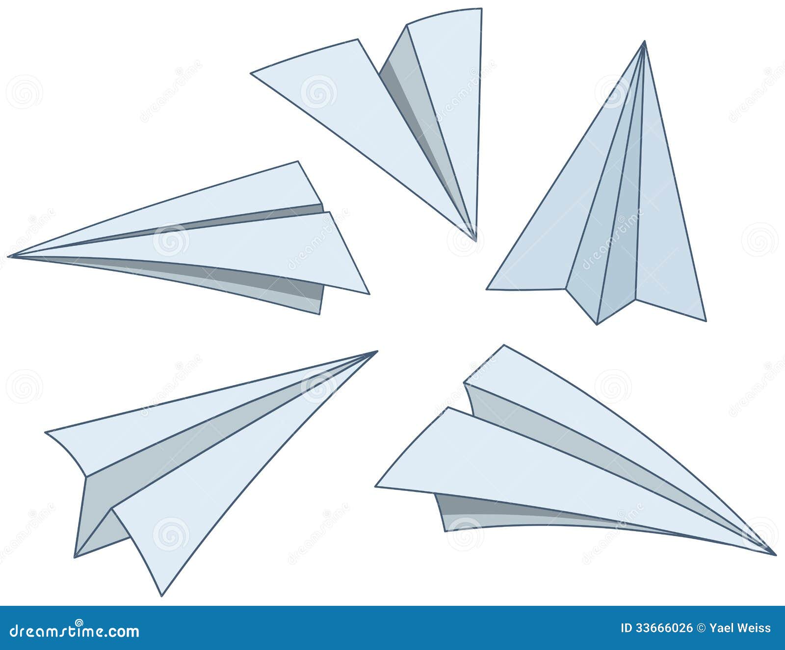 Cartoon paper planes stock vector. Illustration of design - 33666026