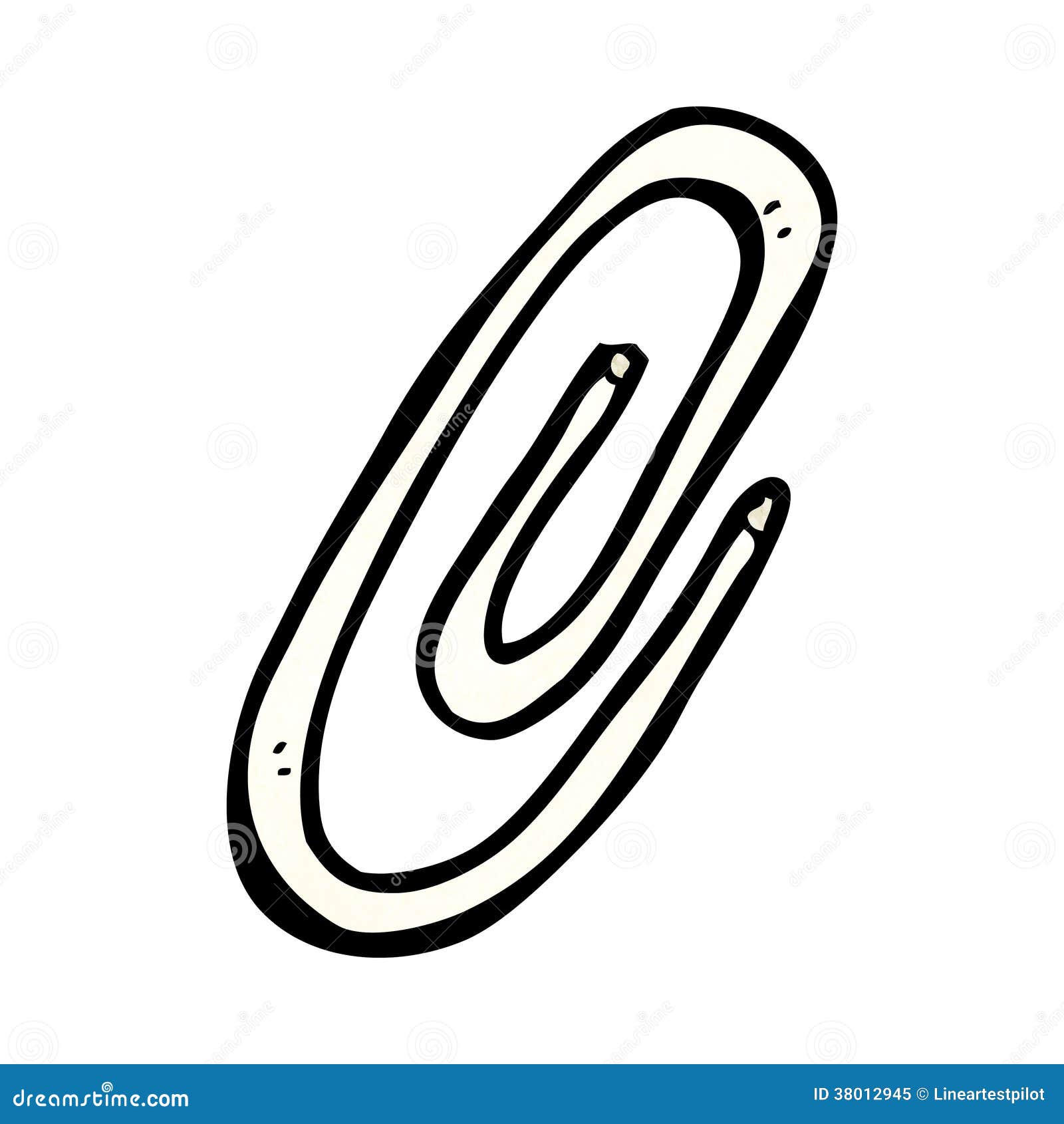 Cartoon paperclip stock vector. Illustration of funny - 38012945