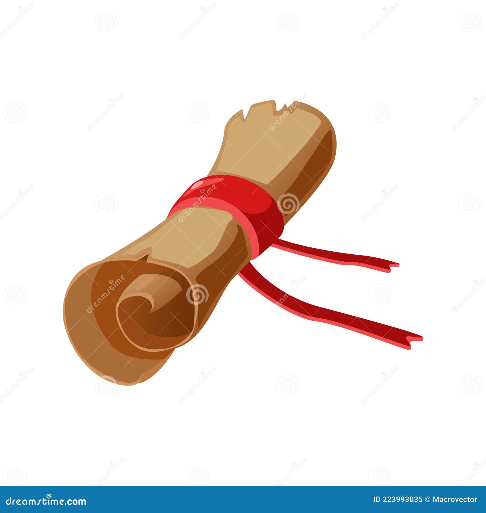 Cartoon Parchment Roll. Vintage Letter, Certificate, Treasure Map Or ...