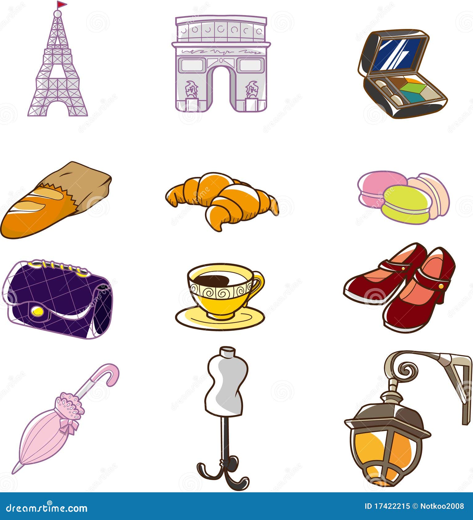 Cartoon paris stock vector. Illustration of draw, boulangerie - 17422215