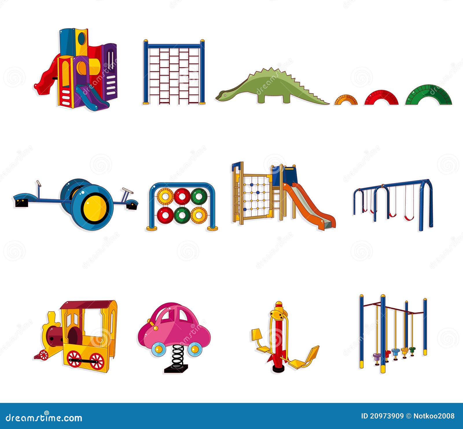 Cartoon Park Playground Icon Stock Vector - Illustration of icon ...