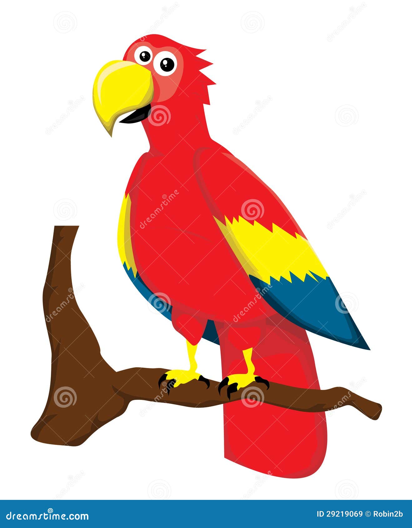 Cartoon parrot stock vector. Illustration of pointing - 29219069