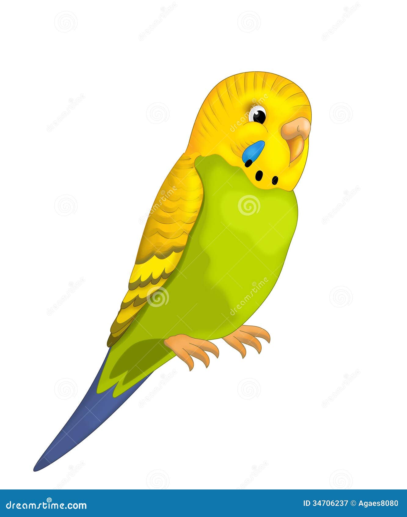The Cartoon - Parrot - Illustration for the Children Stock Illustration ...