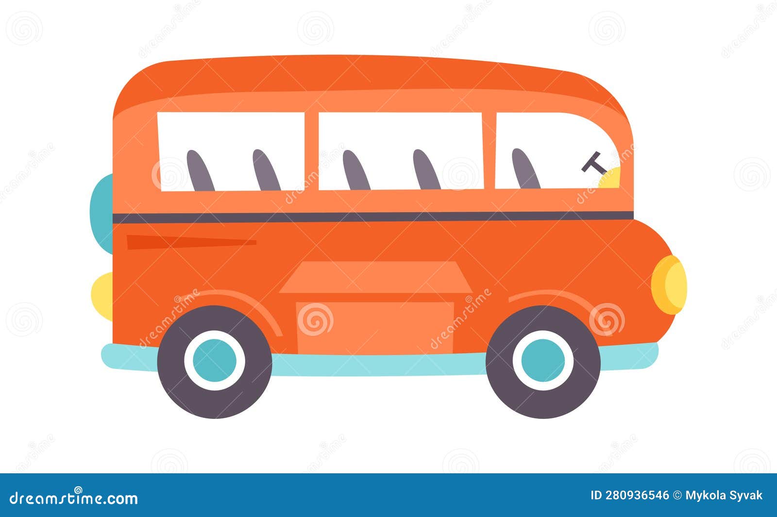 Cartoon Passenger Bus stock vector. Illustration of city - 280936546