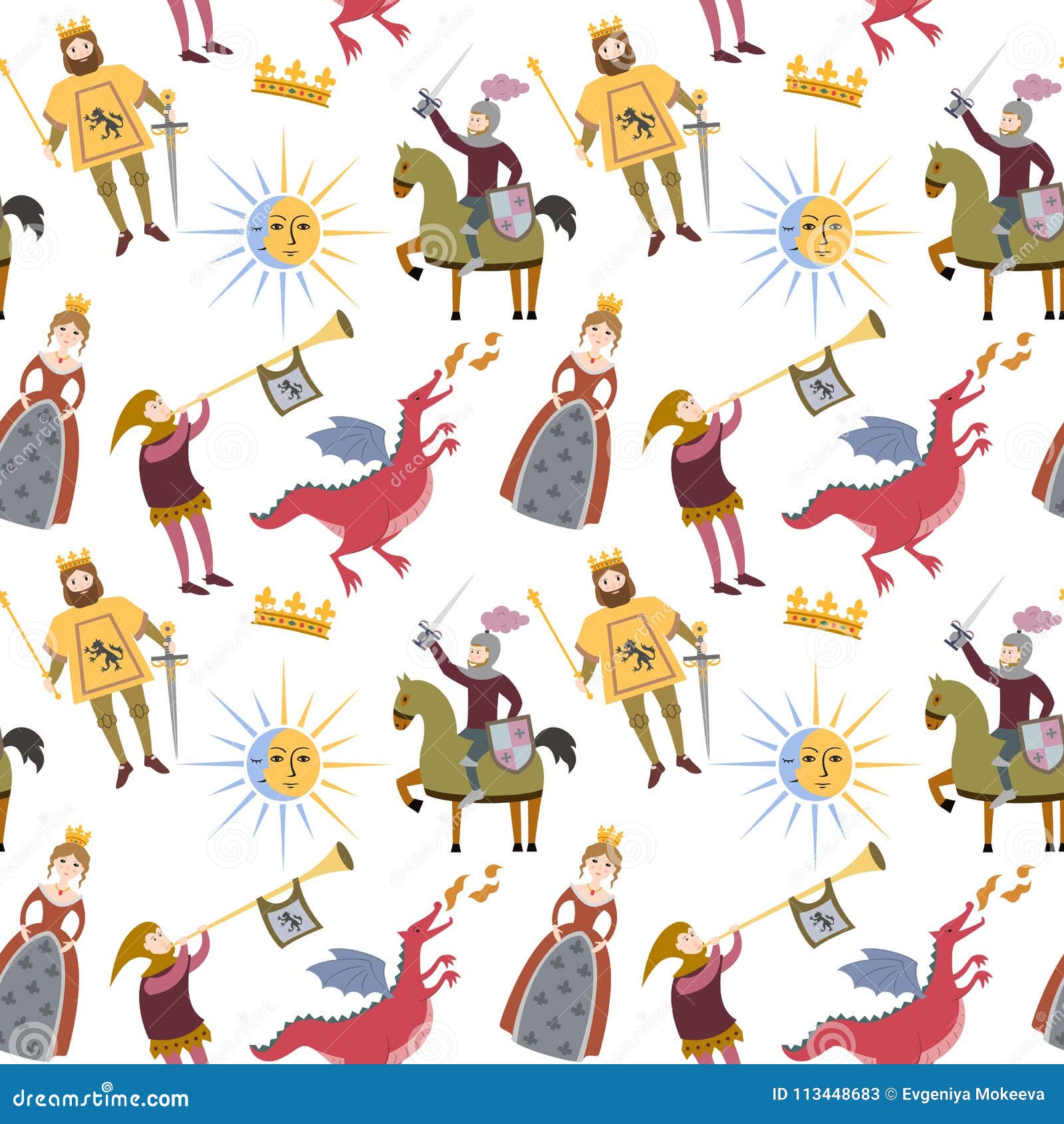 Medieval Characters Minstrel And Buffoon Isolated On White Background ...