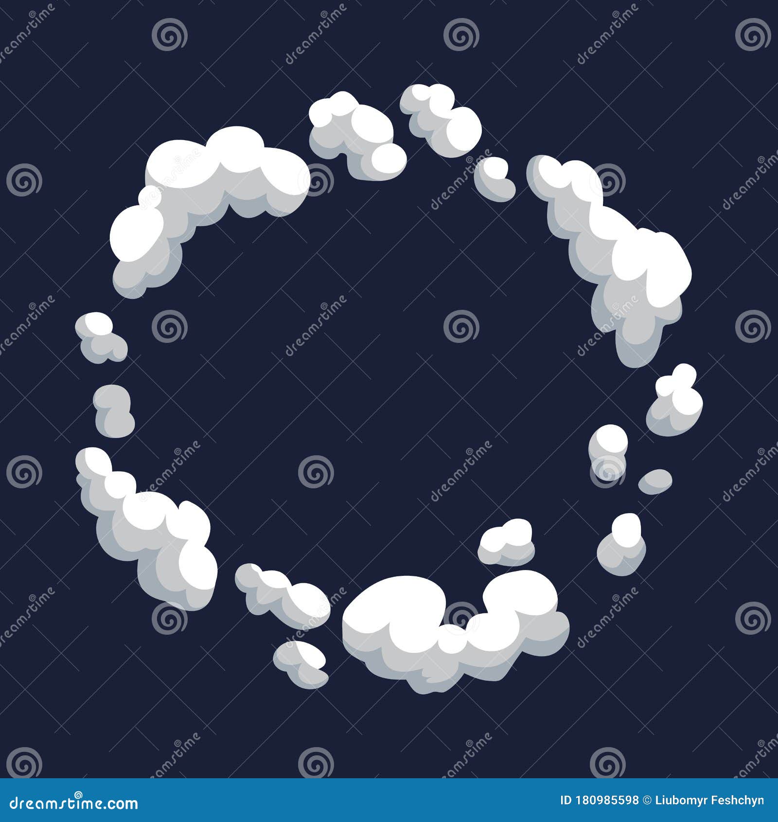 Comic Dust Effect. Cartoon Smoke And Steam Trails Sprite Animation ...