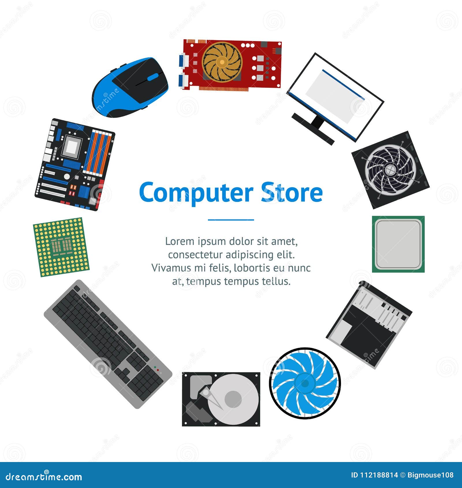 Cartoon PC Components For Computer Store Set. Vector | CartoonDealer ... Cartoon PC Components For Computer Store Set. Vector | CartoonDealer ...