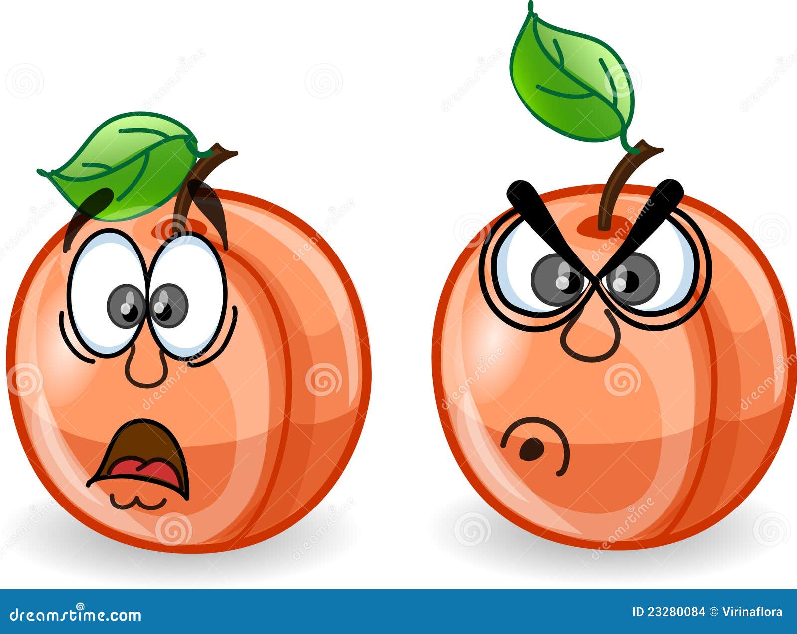 Cartoon Peaches with Emotions,vector Stock Vector - Illustration of ...