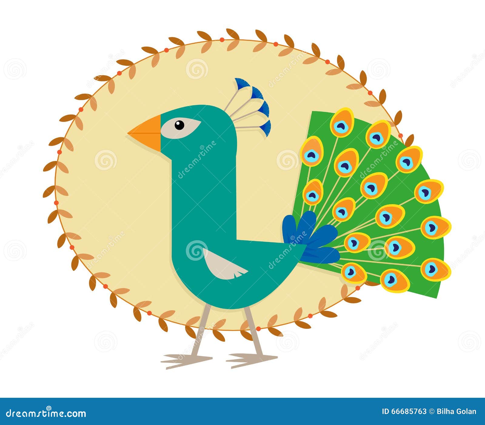 Cartoon Peacock. Vector Illustration Of A Cute Peacock. Drawing Birds ...