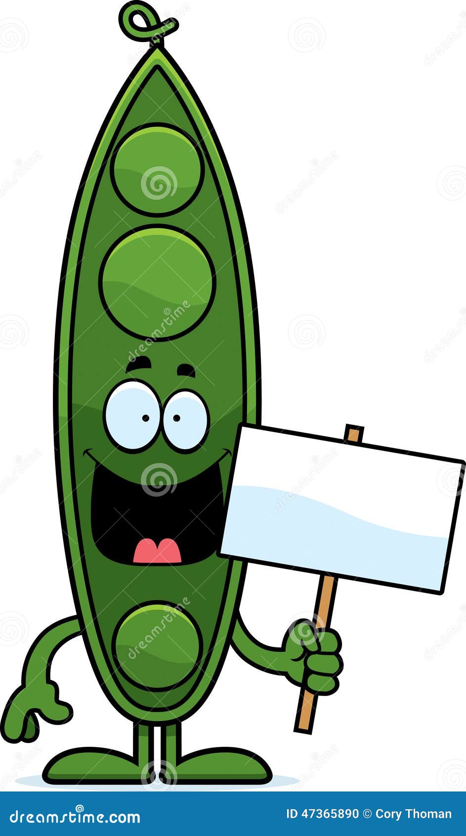 Cartoon Peapod Sign stock vector. Illustration of happy - 47365890