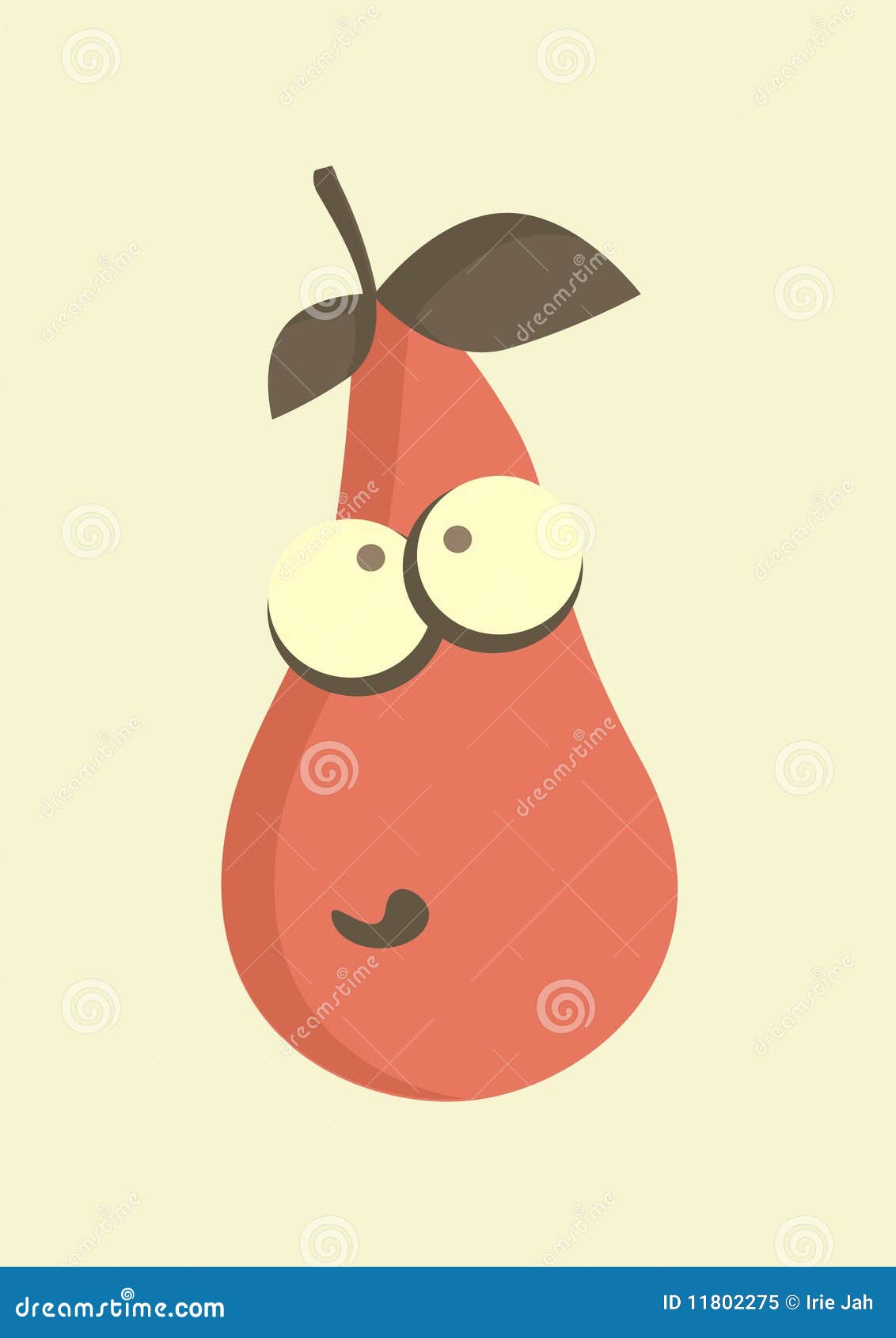 Cartoon pear stock illustration. Illustration of food - 11802275