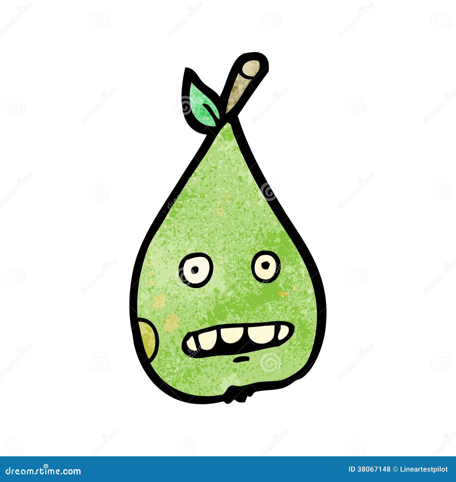 Cartoon pear stock vector. Illustration of quirky, drawn - 38067148
