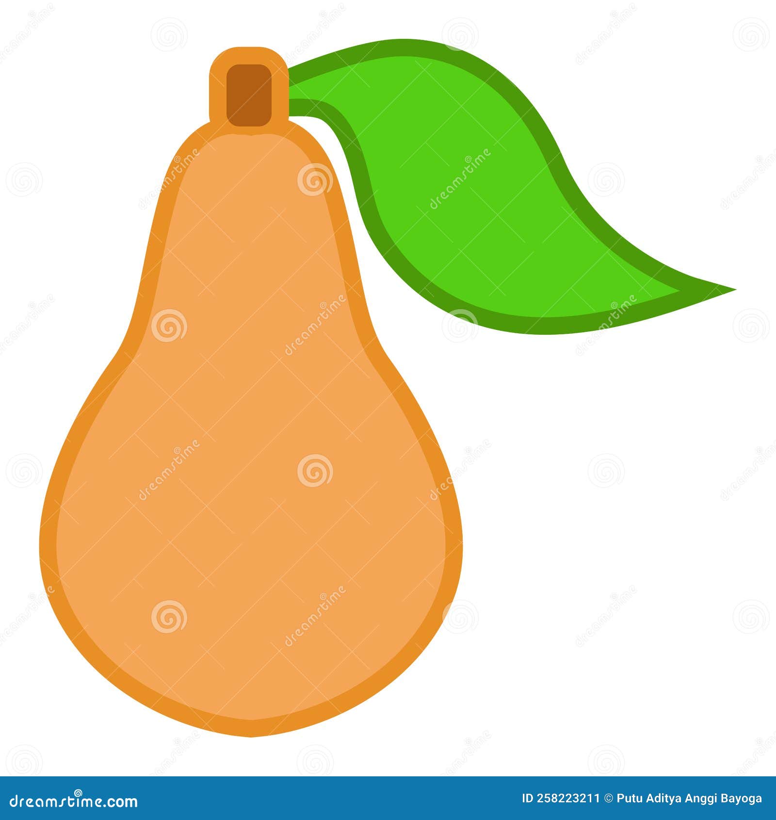Cartoon pear stock vector. Illustration of cartoon, flat - 258223211