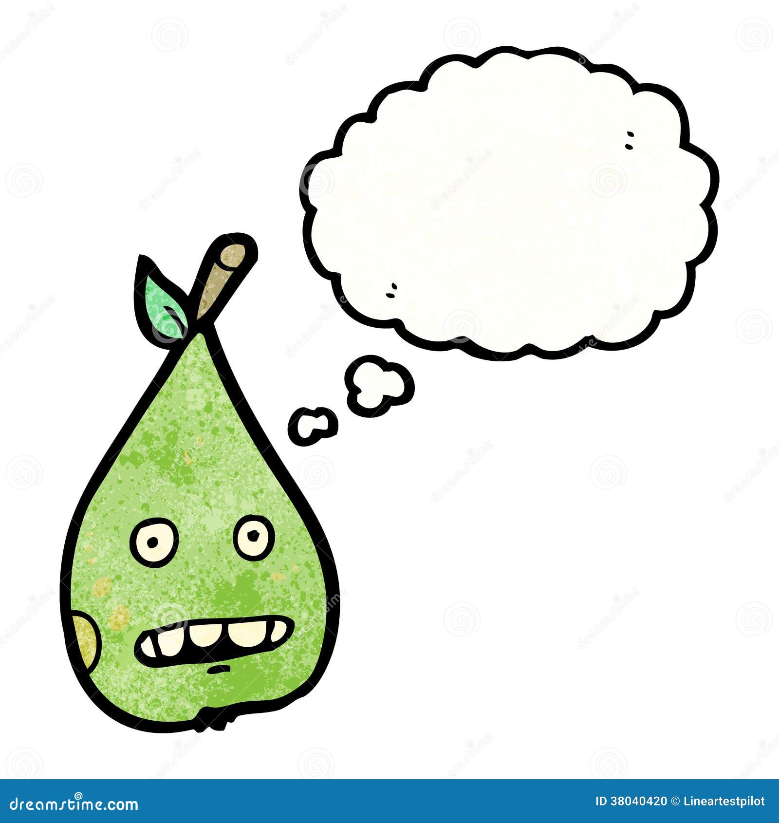 Cartoon pear stock vector. Illustration of retro, traditional - 38040420
