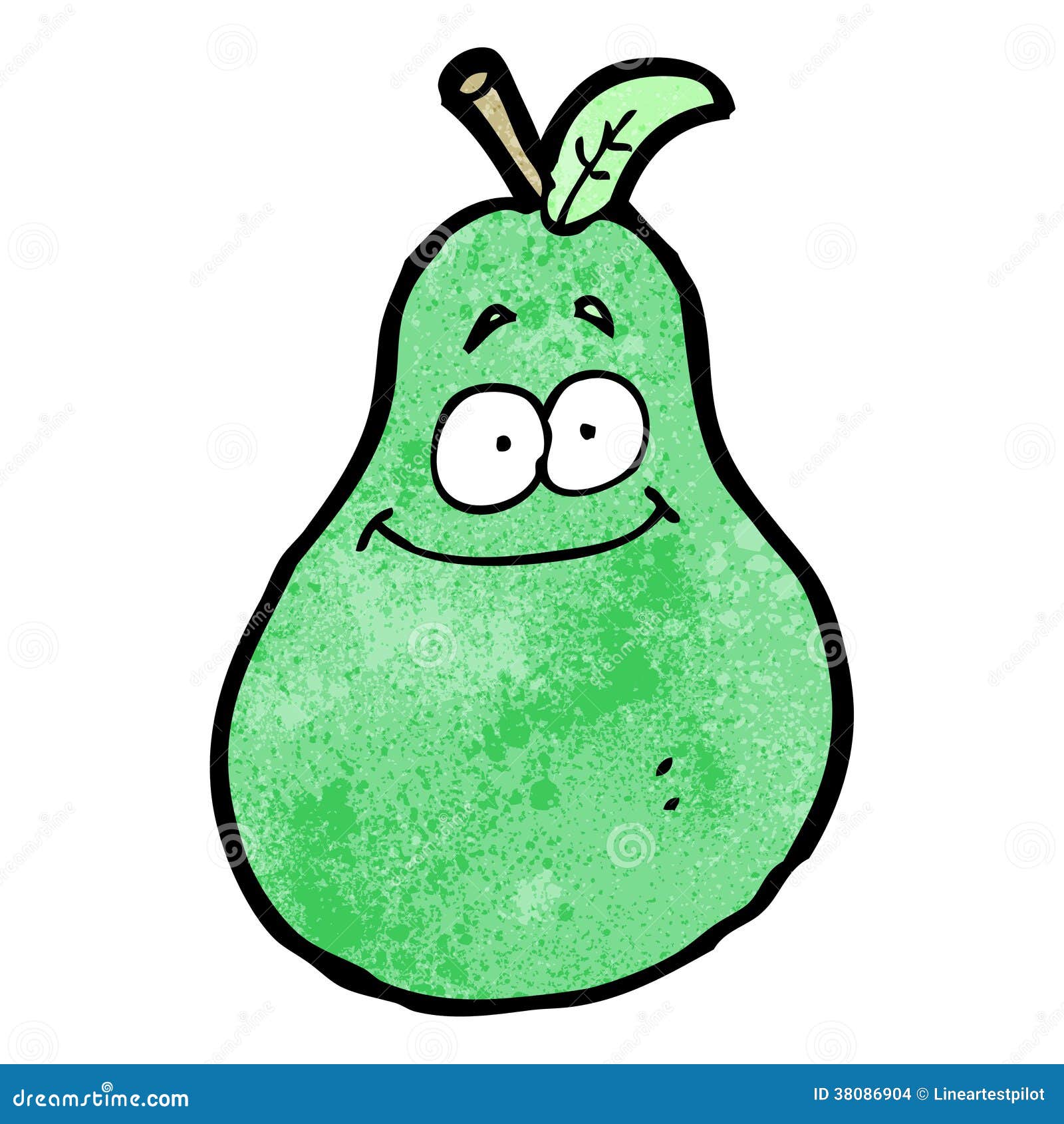 Cartoon pear stock vector. Illustration of fruit, pear - 38086904