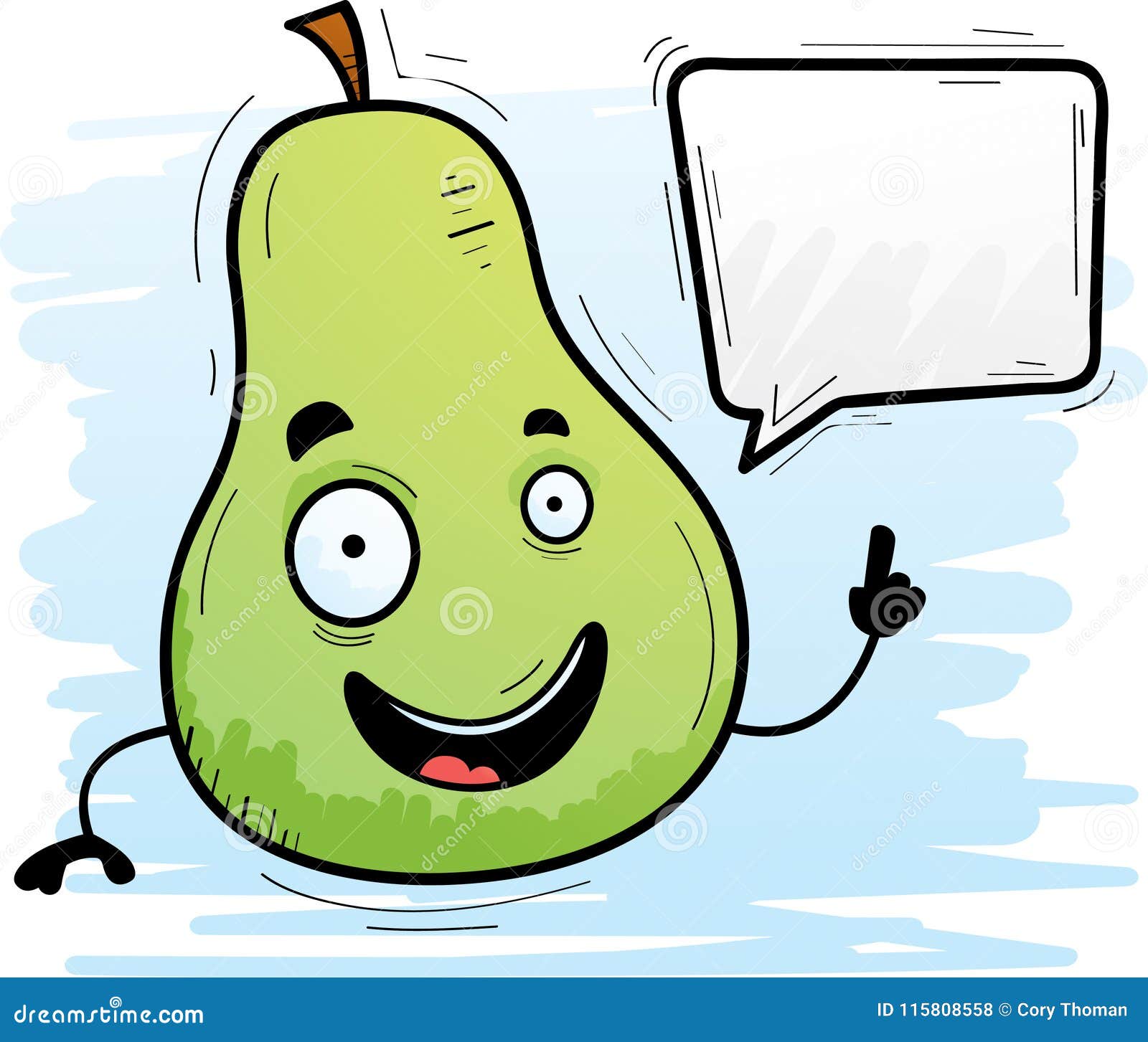 Cartoon Pear Talking stock vector. Illustration of sketch - 115808558