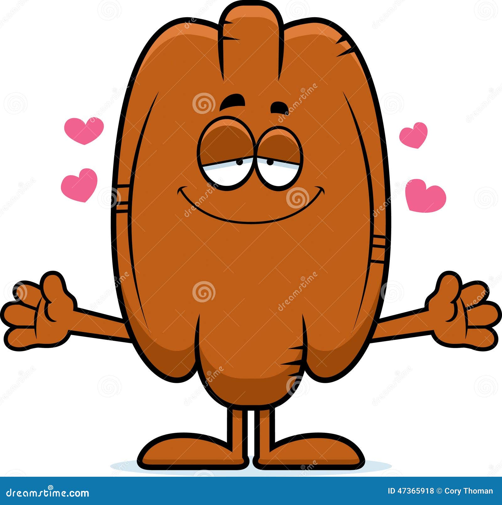 Cartoon Pecan Hug stock vector. Illustration of cartoon - 47365918