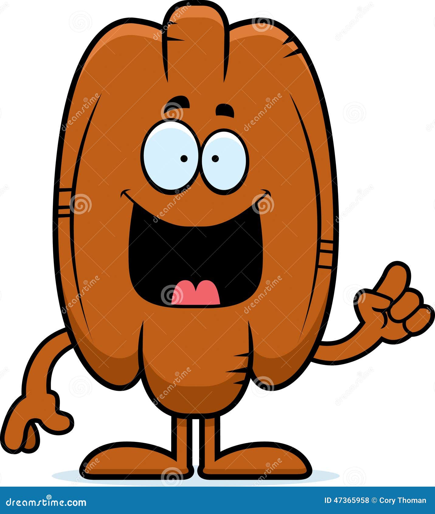 Cartoon Pecan Idea stock vector. Illustration of smiling - 47365958