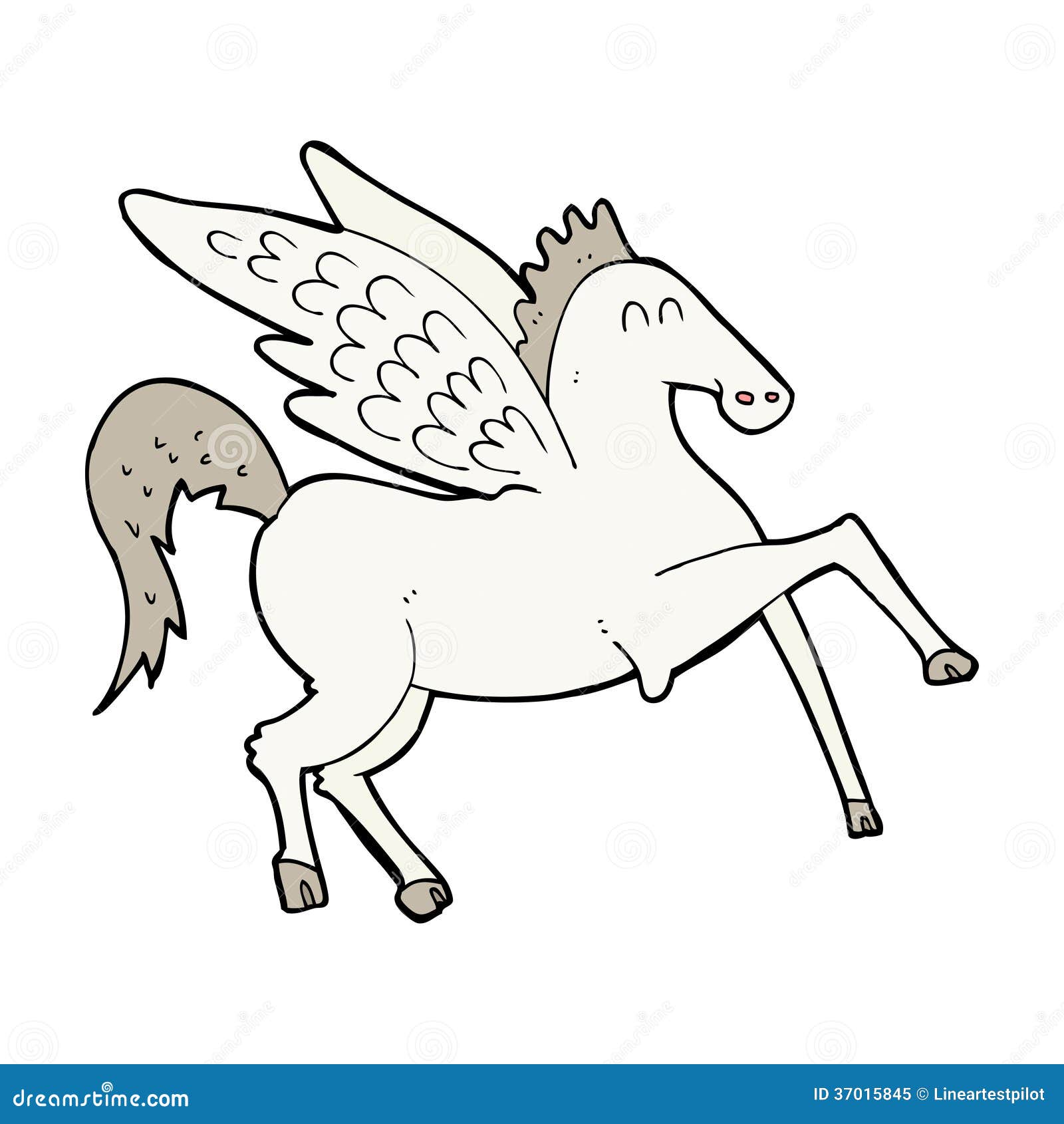 Cartoon pegasus stock vector. Illustration of flying - 37015845