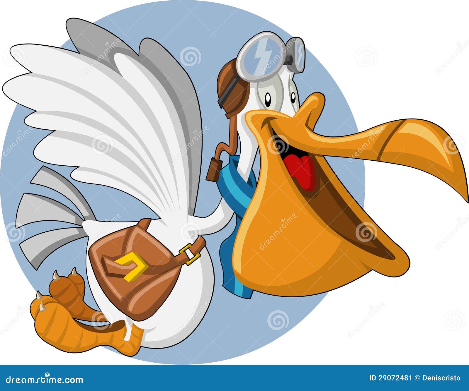 Cartoon pelican stock vector. Illustration of orange - 29072481