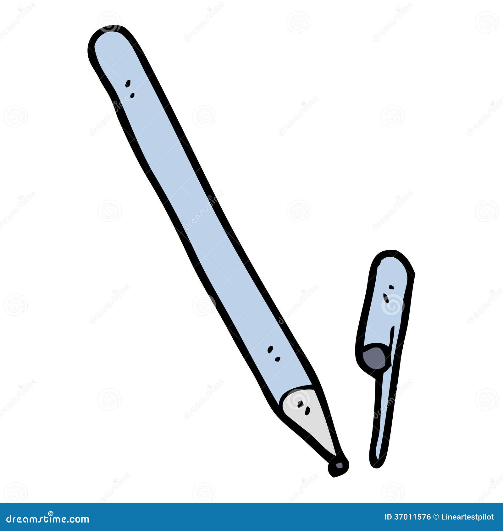 Cartoon pen stock vector. Illustration of simple, drawn - 37011576