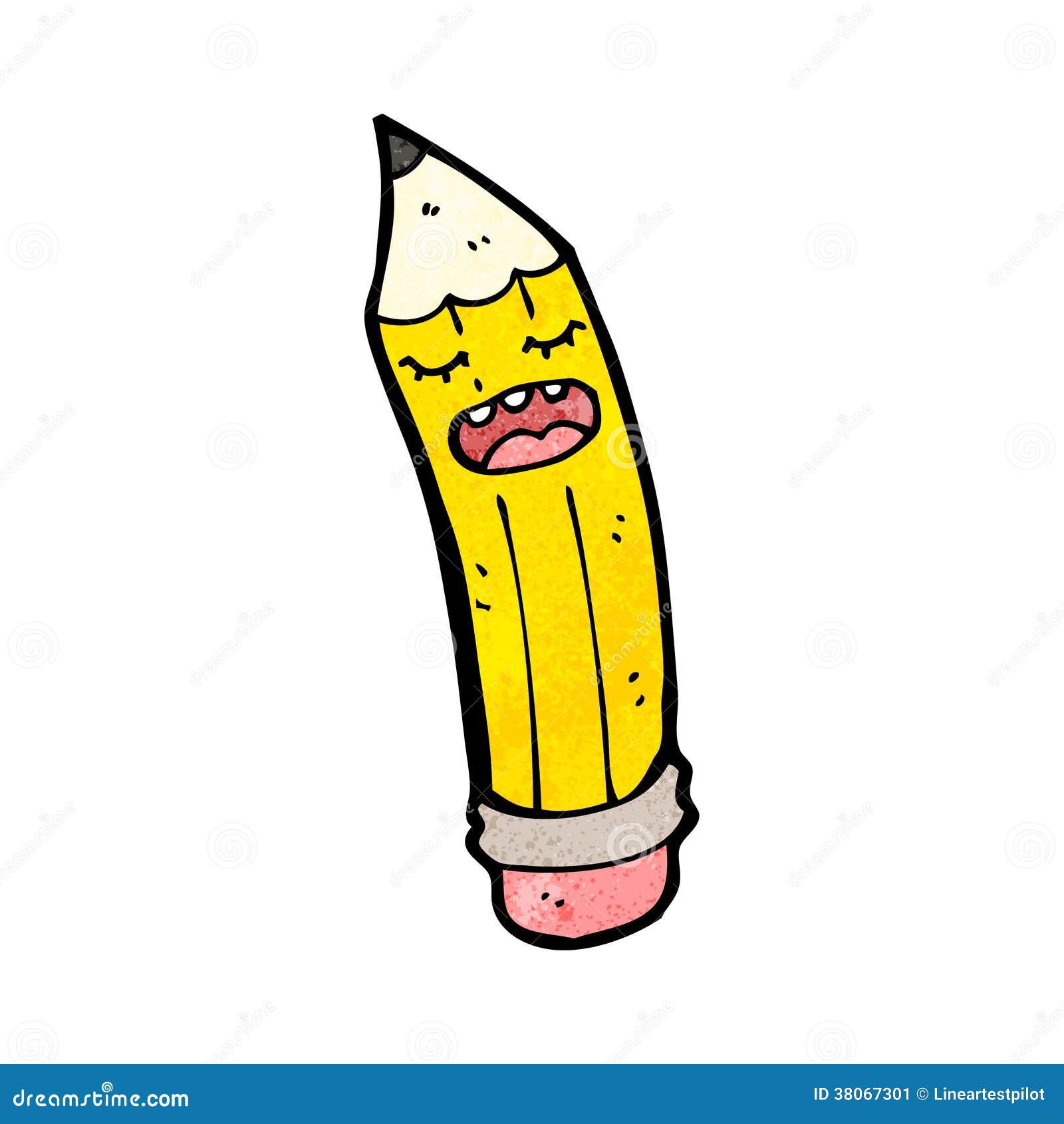 Cartoon pencil stock vector. Illustration of cute, cartoon - 38067301