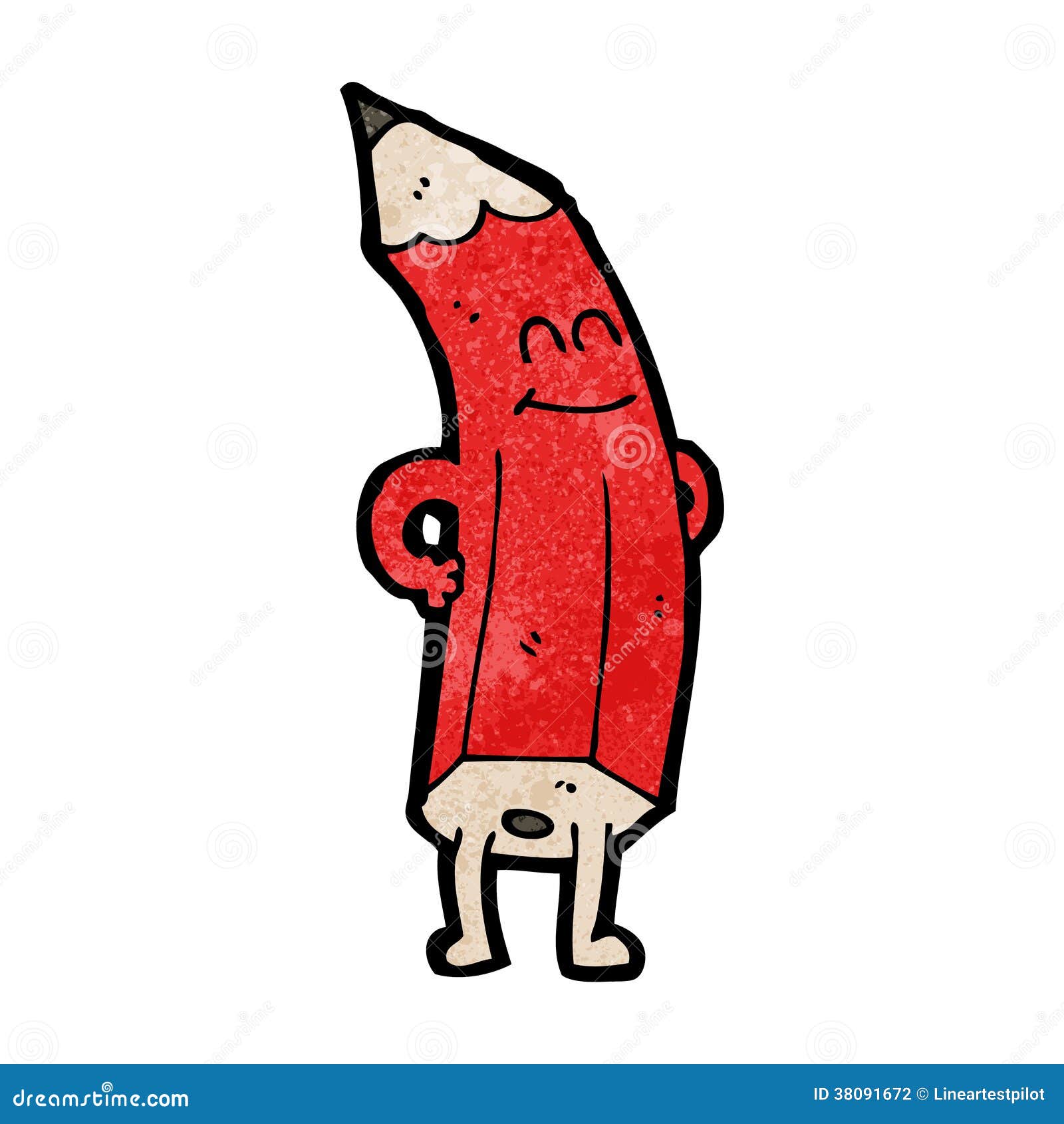 Cartoon pencil character stock vector. Illustration of silly - 38091672