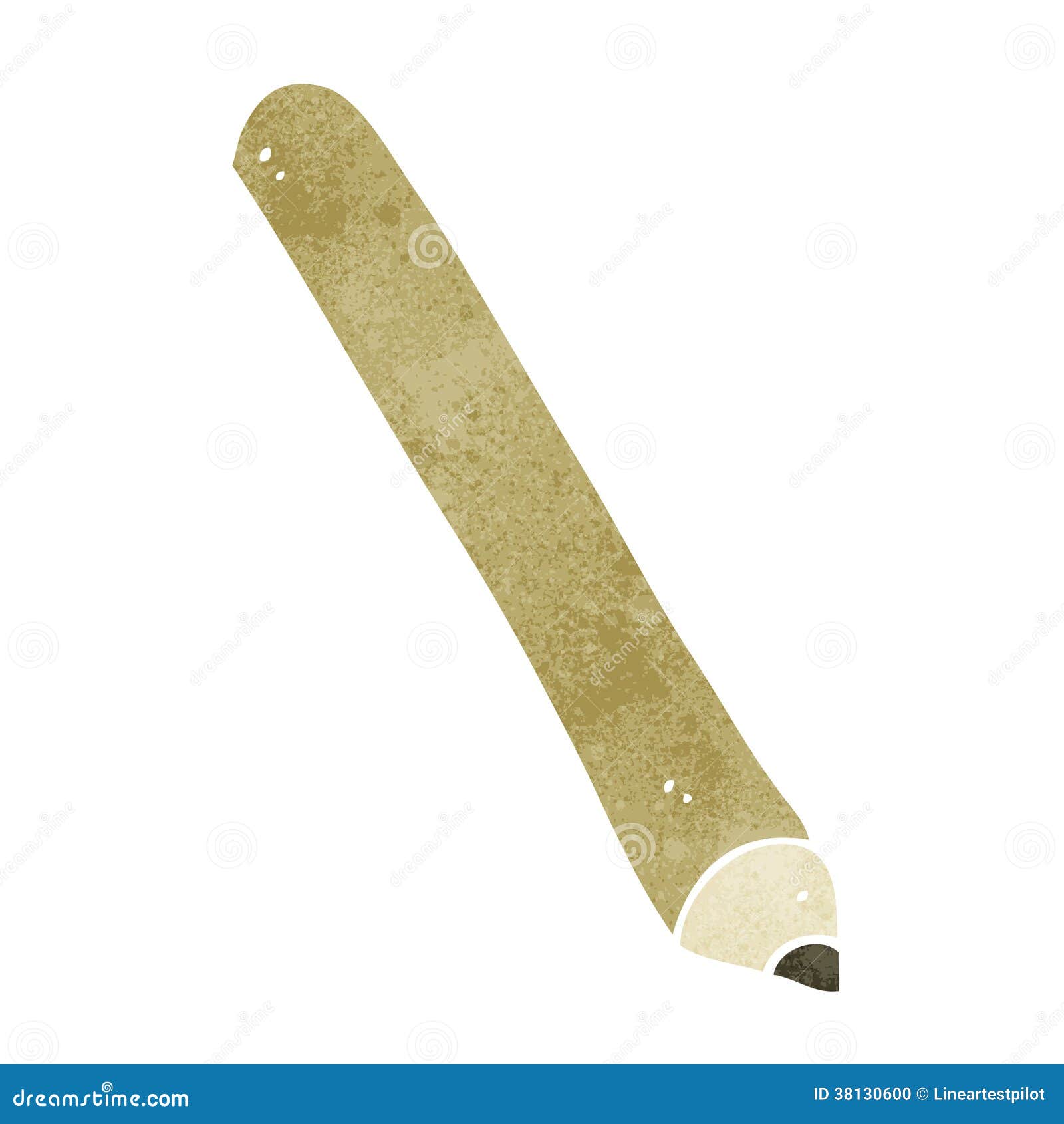 Cartoon pencil stock illustration. Illustration of traditional - 38130600