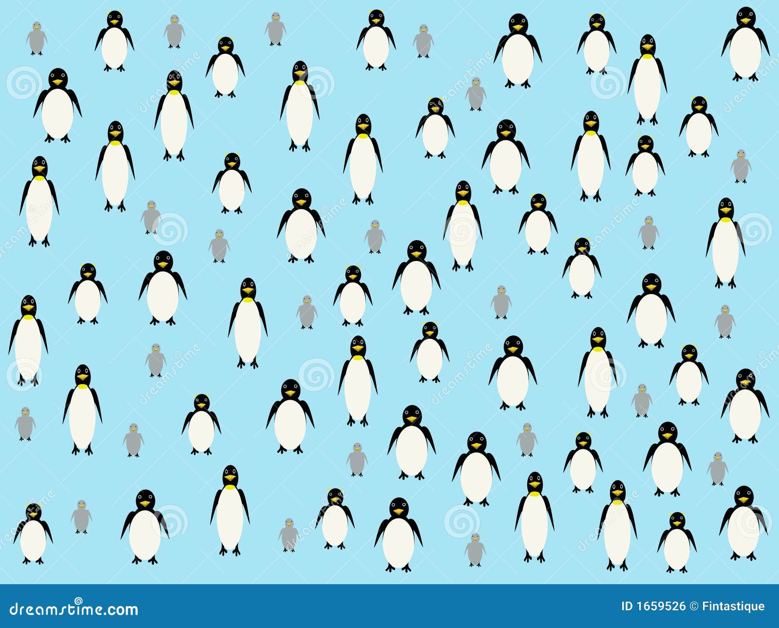 Cartoon penguin background stock vector. Illustration of bird - 1659526