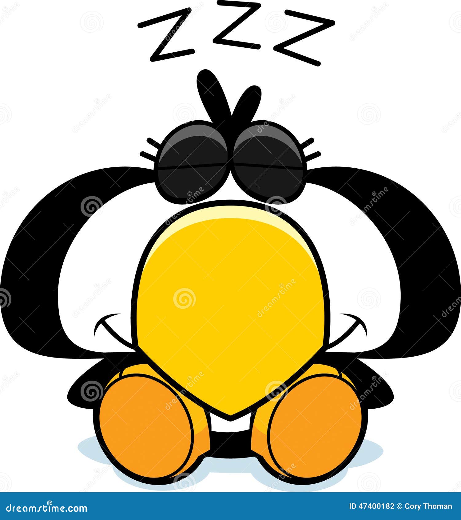 Cartoon Penguin Napping stock vector. Illustration of young - 47400182
