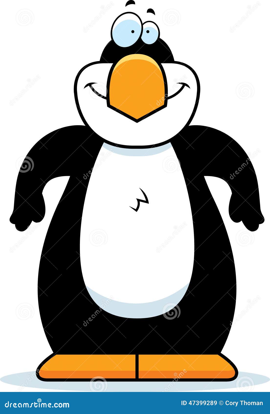 Cartoon Penguin Smiling stock vector. Illustration of standing - 47399289