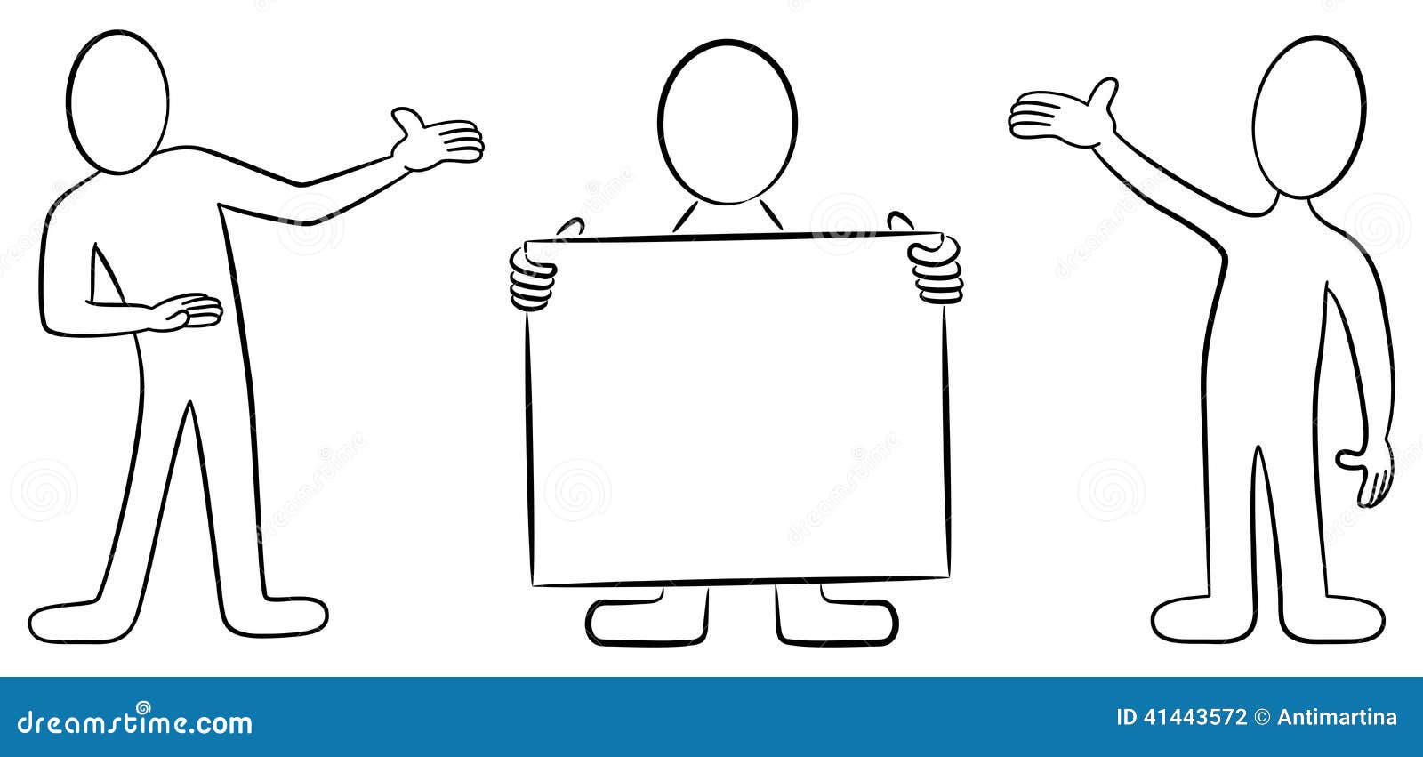 Cartoon People Black And White Stock Vector - Image: 41443572