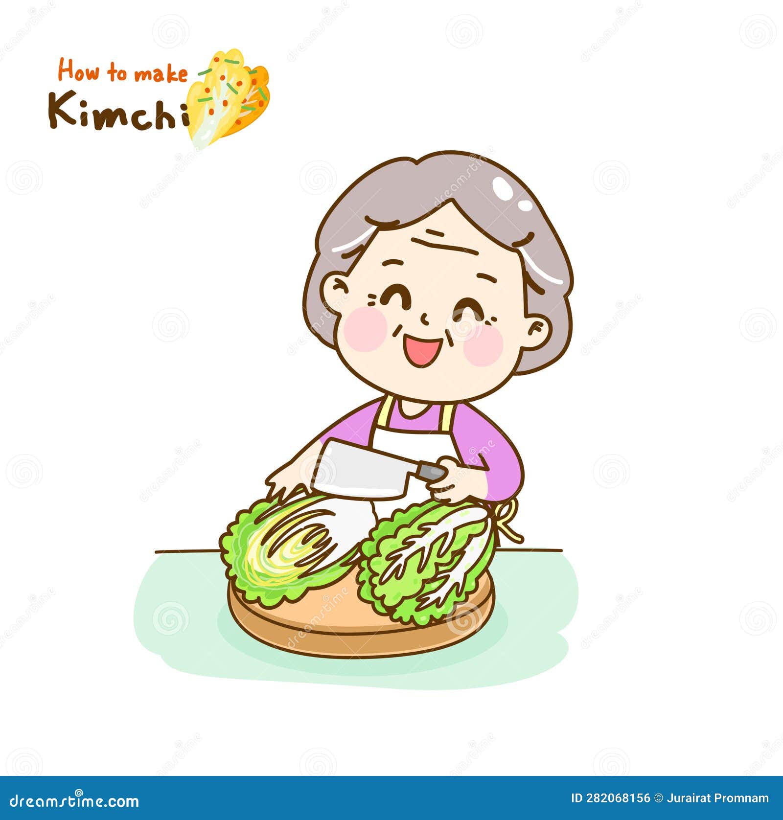 How to make kimchi vector. stock vector. Illustration of brand - 282068156