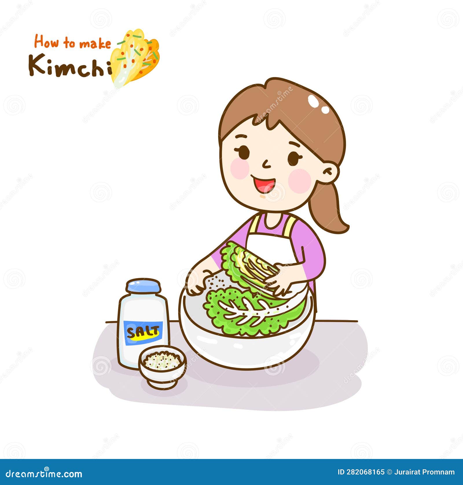How to make kimchi vector. stock illustration. Illustration of diagram ...