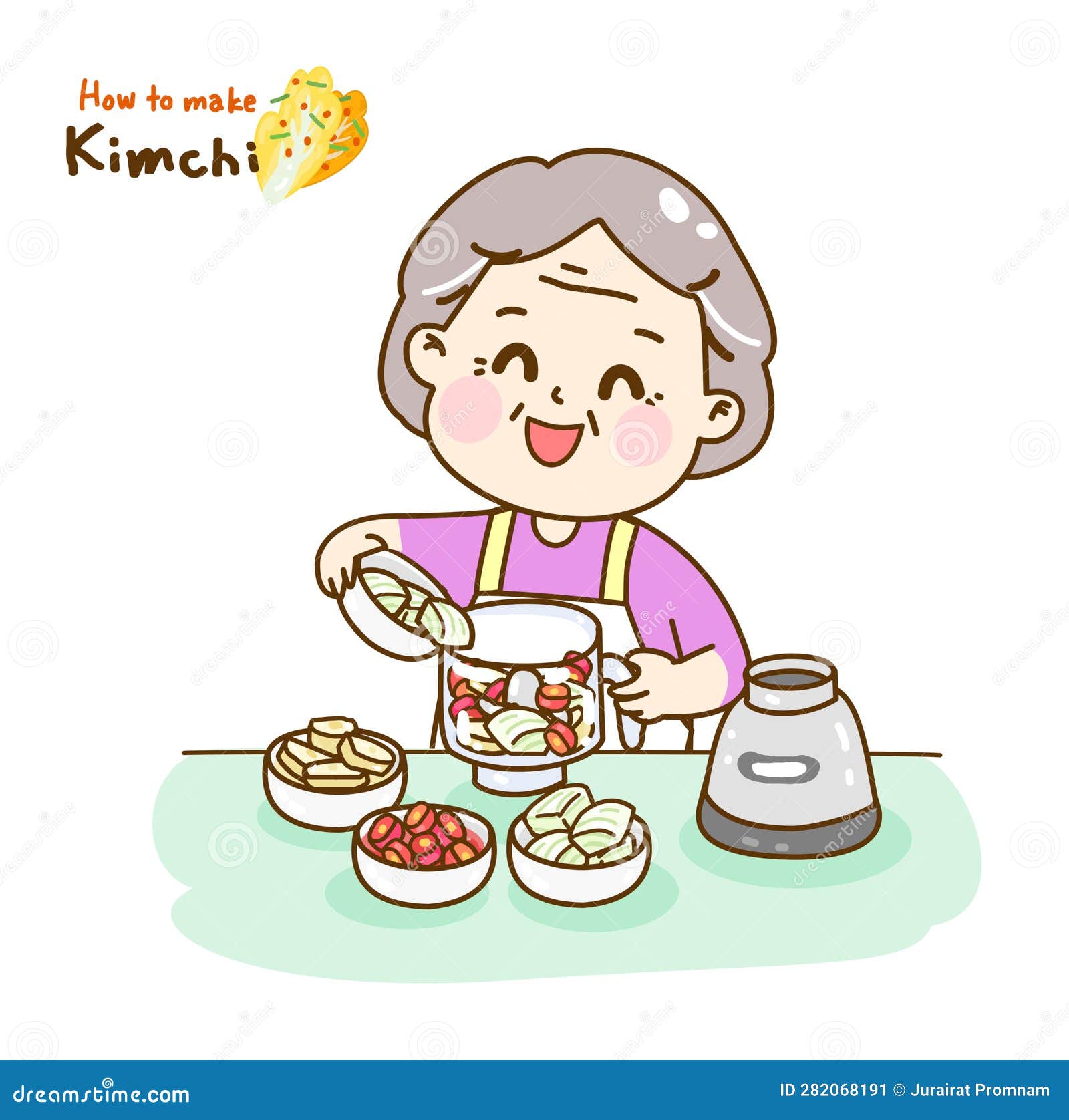 How to make kimchi vector. stock illustration. Illustration of clothing ...