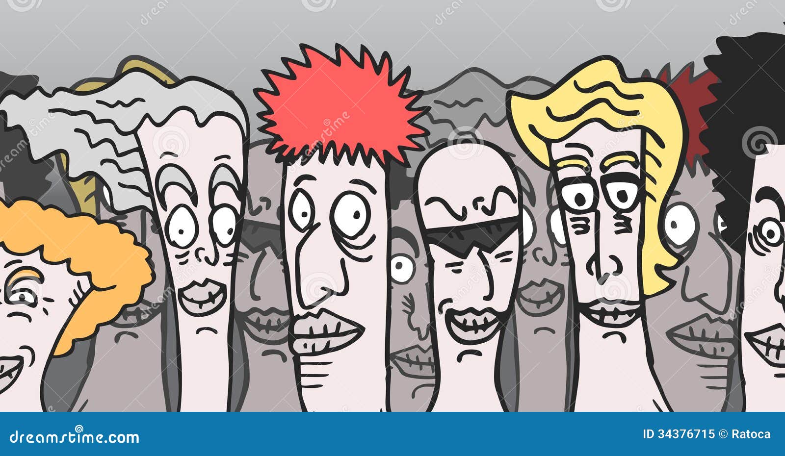 Cartoon people stock vector. Illustration of comic, design - 34376715