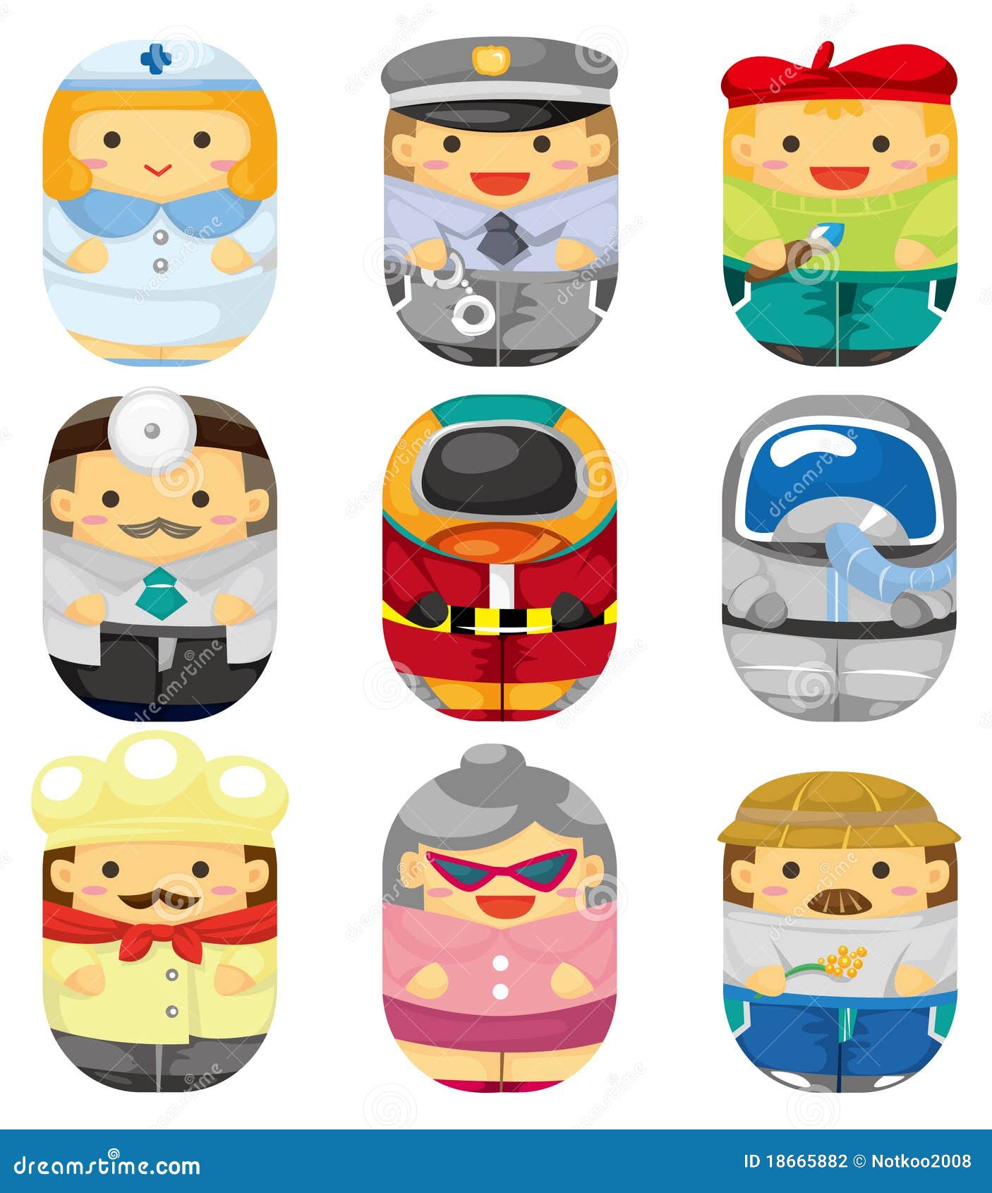 Cartoon people job icon stock vector. Illustration of boss - 18665882