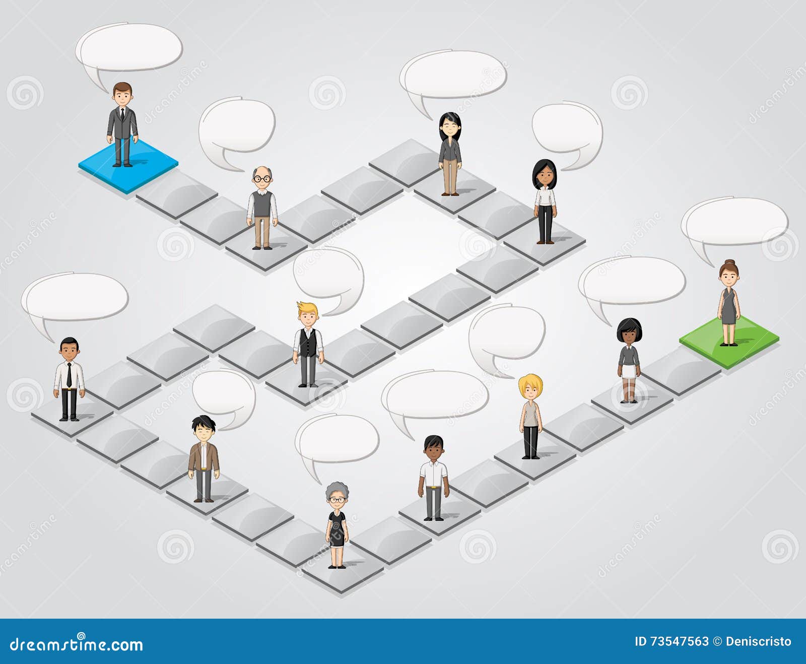 Cartoon People Over Blocks | CartoonDealer.com #73547563