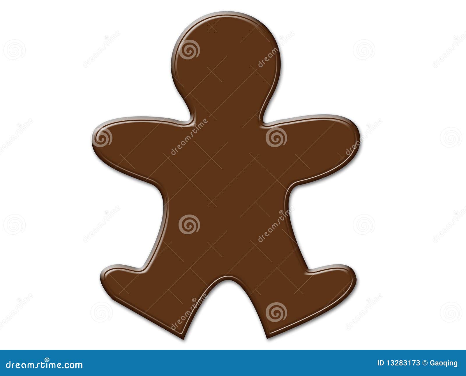 Cartoon People Shape Chocolate Isolated Stock Illustration ...