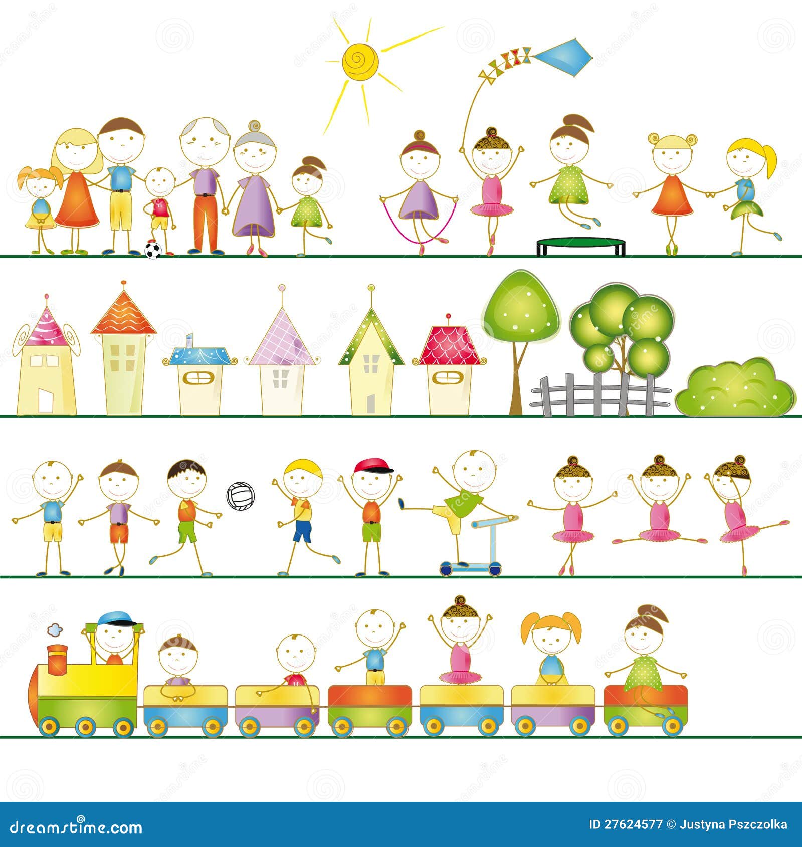 Cartoon peoples stock vector. Illustration of group, brother - 27624577