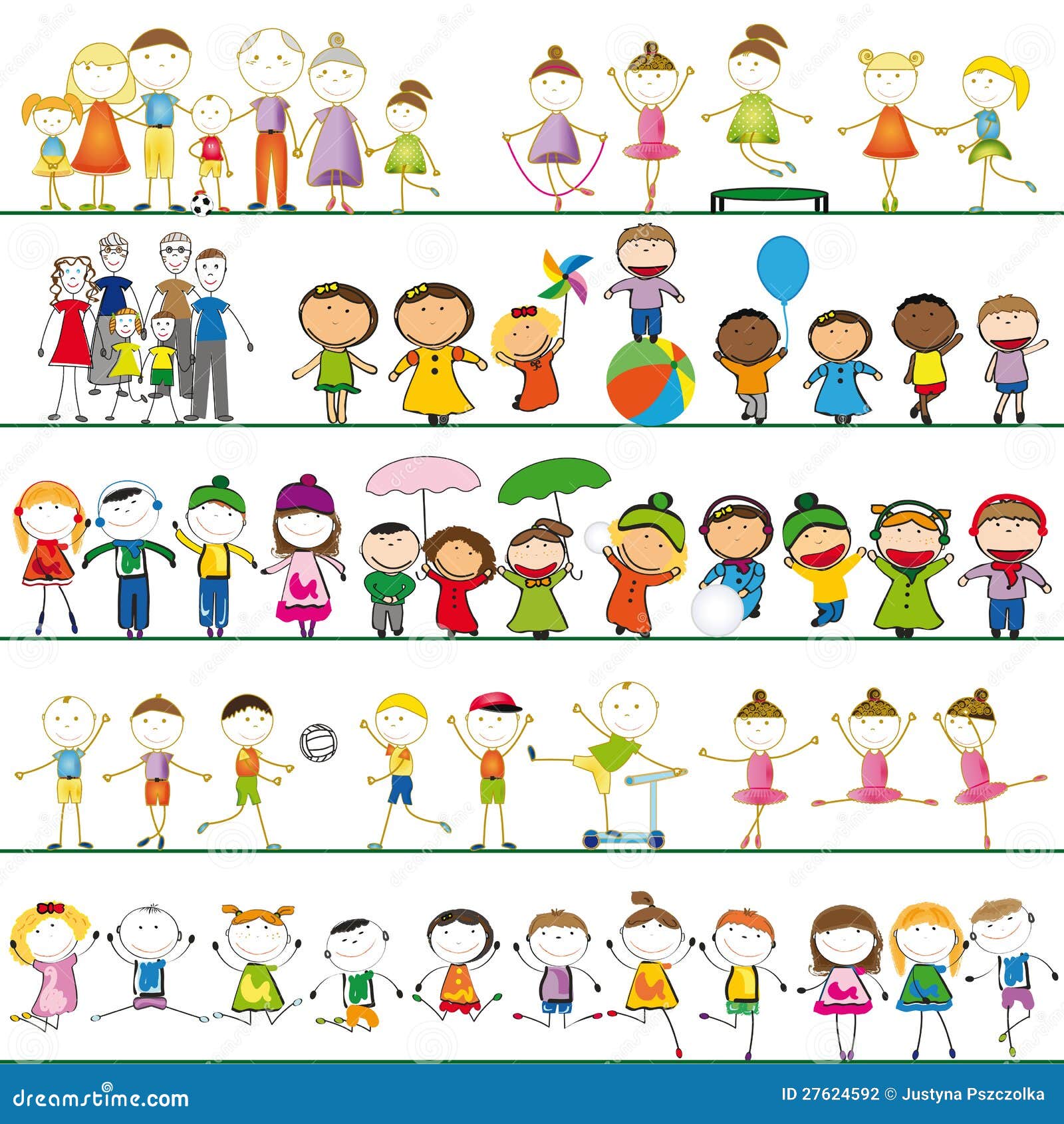 Cartoon peoples stock vector. Illustration of family - 27624592