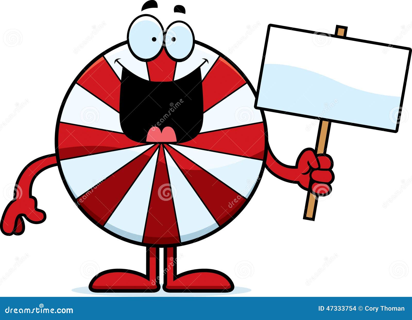 Cartoon Peppermint Sign stock vector. Illustration of food - 47333754