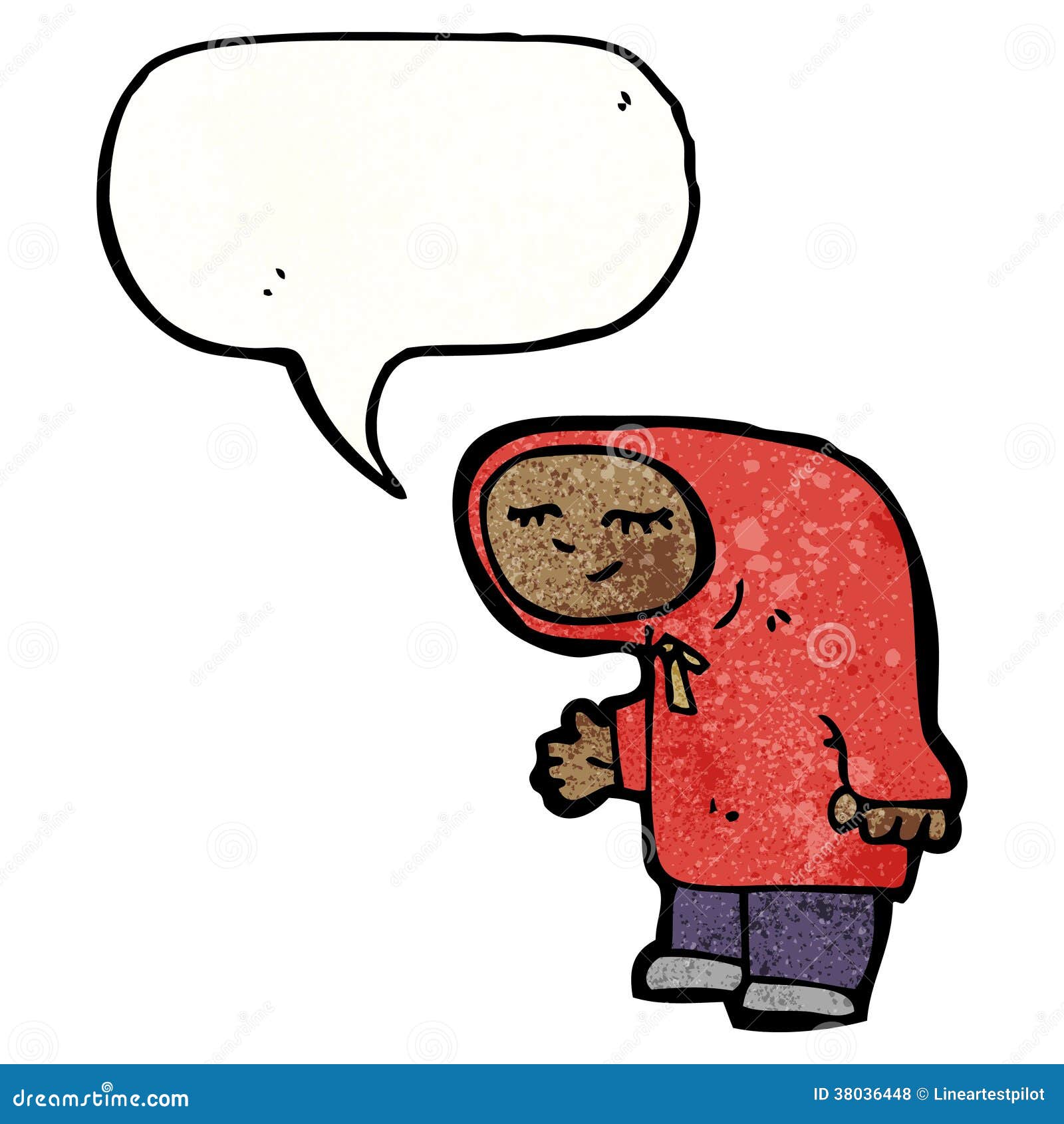 Cartoon Person in Hooded Coat Stock Vector - Illustration of talking ...