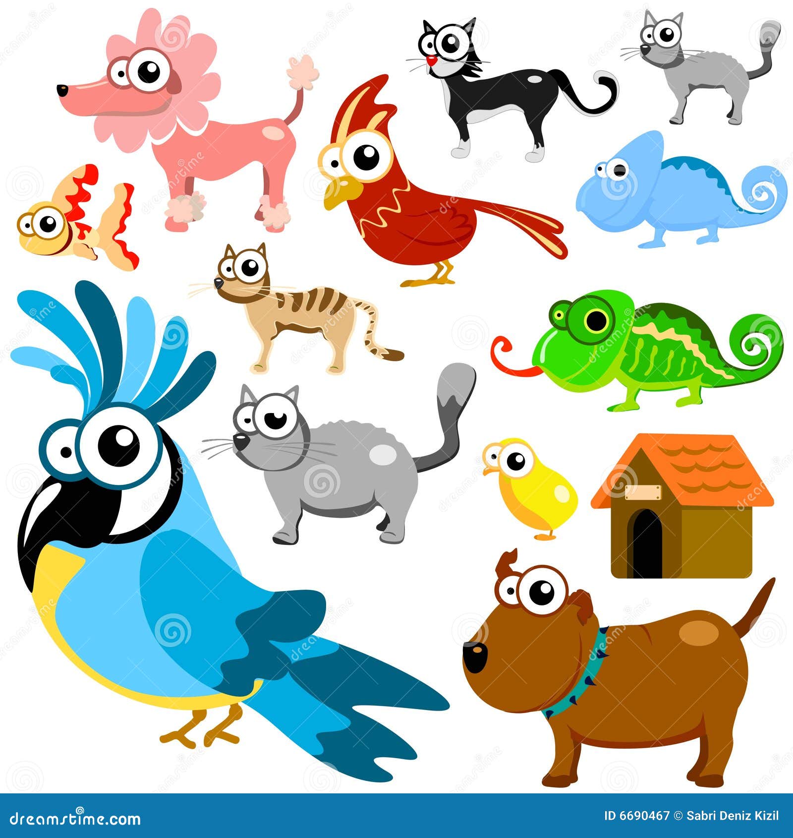 Cartoon pet animals stock vector. Illustration of vector - 6690467