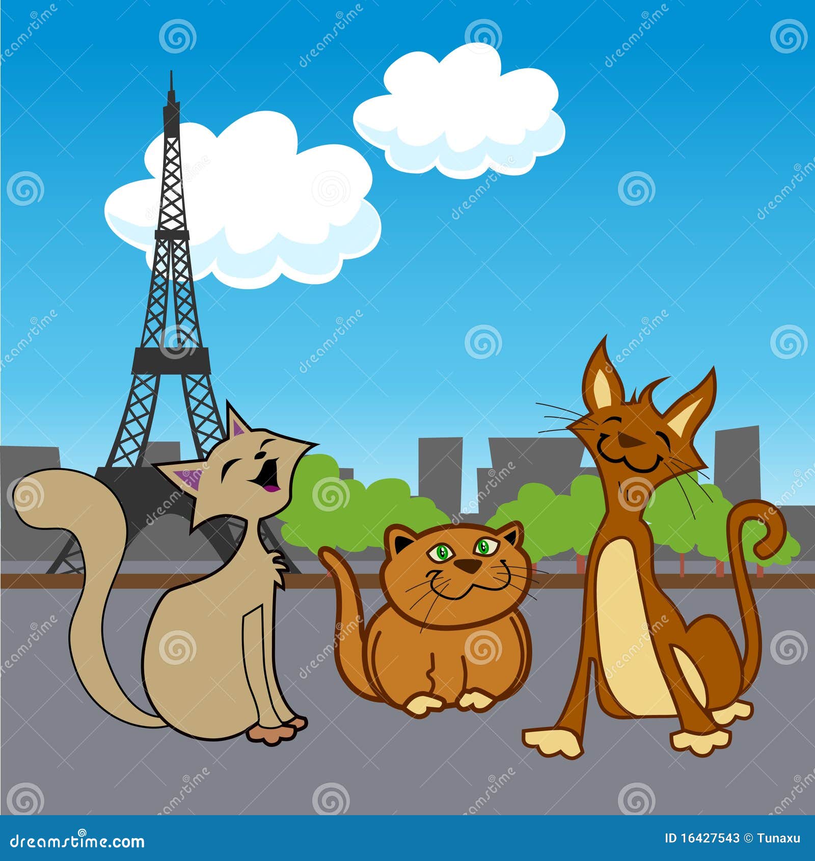 Cartoon Paris Eiffel | CartoonDealer.com #82182145