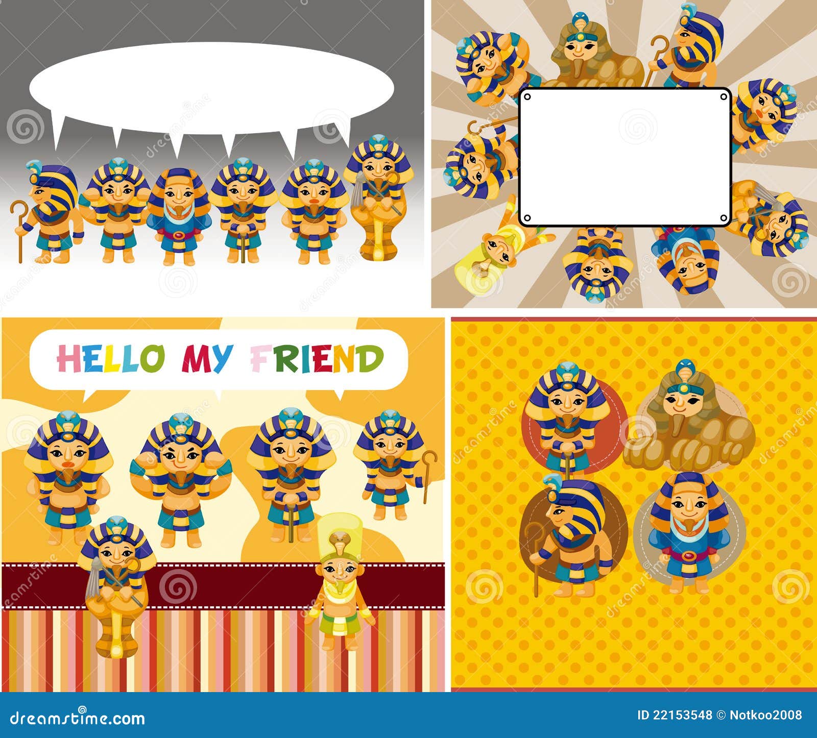 Cartoon Pharaoh Thinking About War Strategy | CartoonDealer.com #135300215