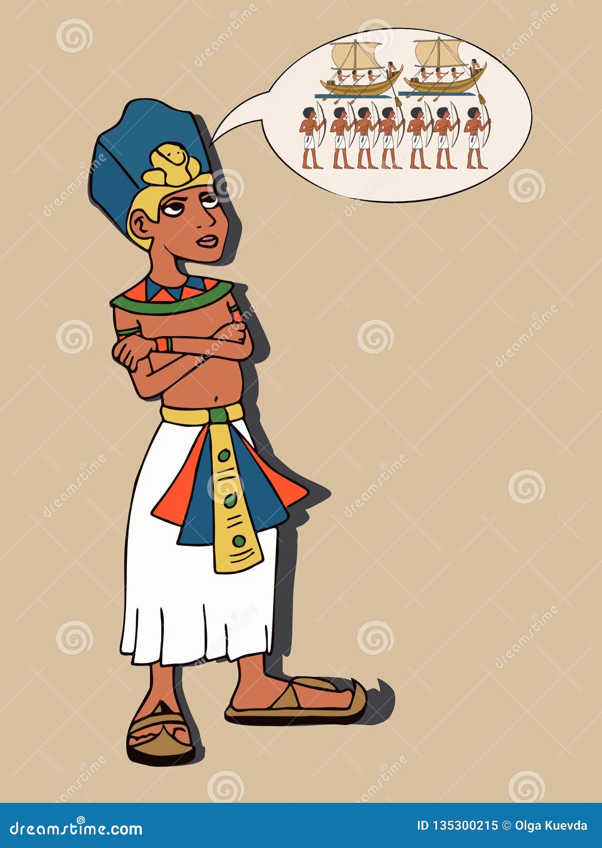Cartoon Pharaoh Vector Illustration | CartoonDealer.com #67537562