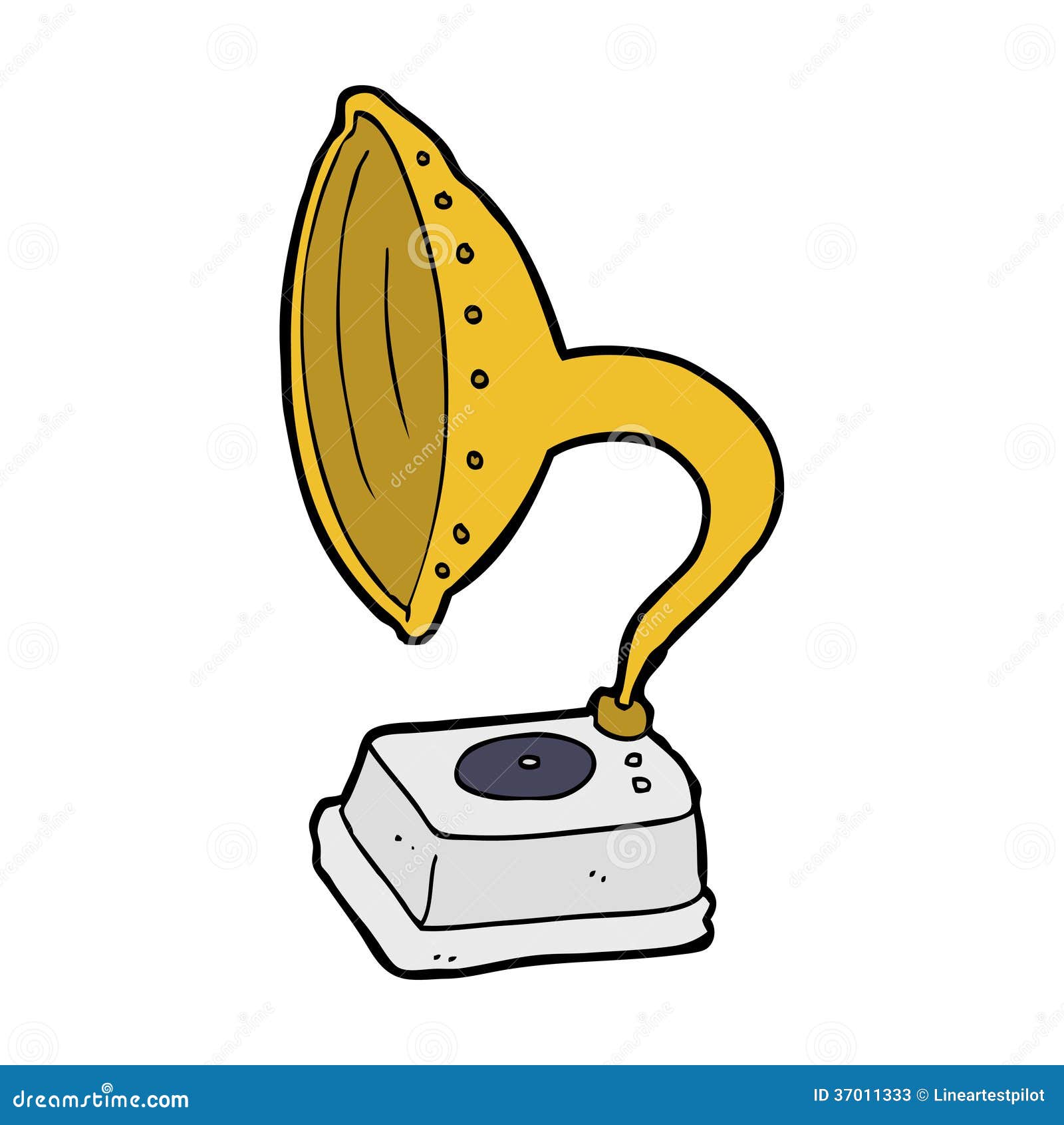 Cartoon phonograph stock vector. Illustration of traditional - 37011333