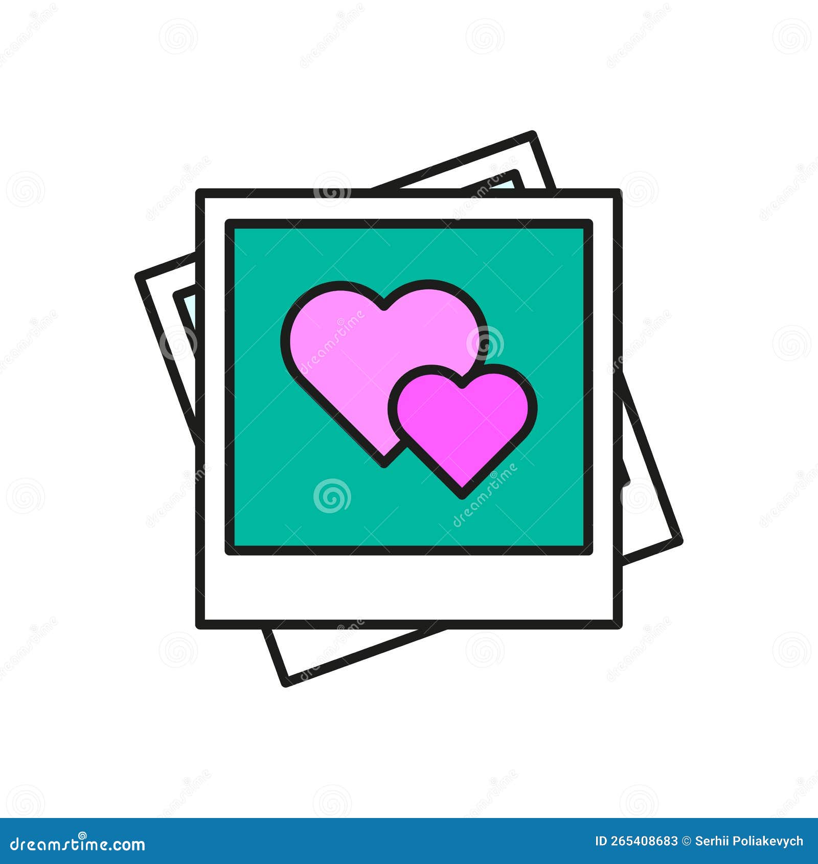 Cartoon Photo Cards. Photo Frame. Vector Illustration. Stock Image ...