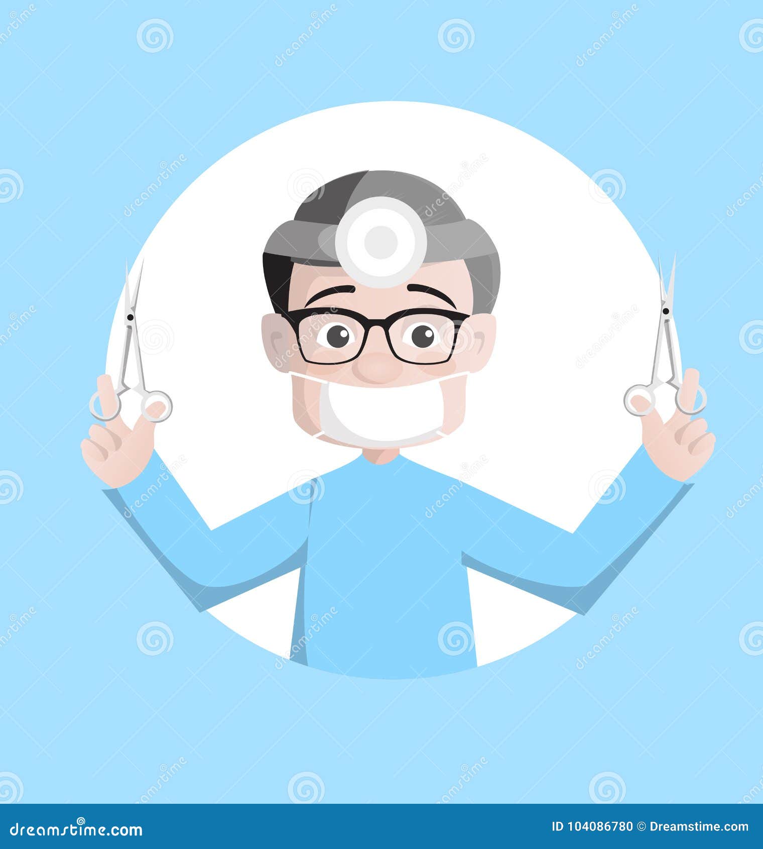 Cartoon Physiatrist in Operation Theater Vector Stock Illustration ...